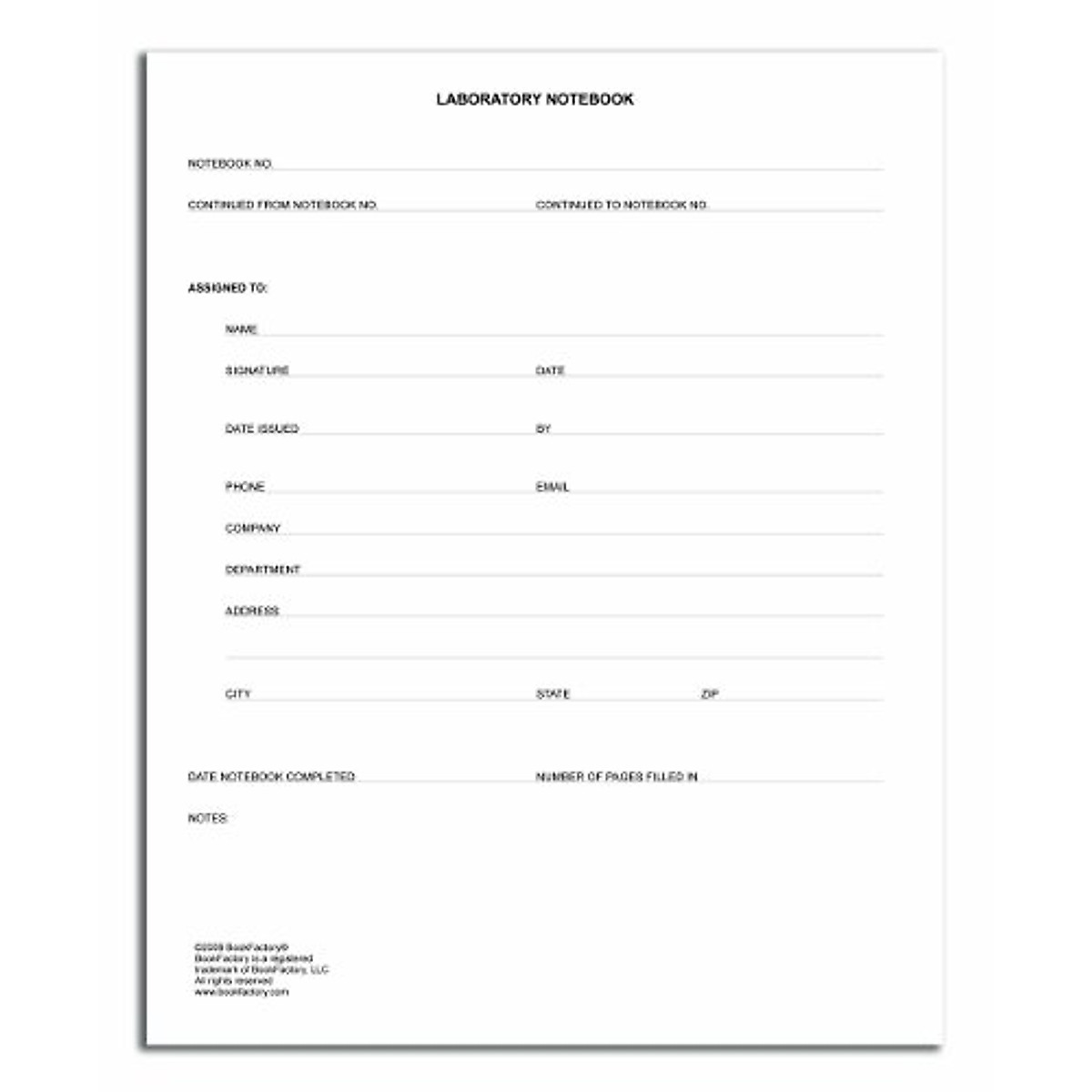 BookFactory Lab Notebook/Laboratory Notebook - Professional Grade - 96 Pages, 8" x 10" (Ruled Format) Black and Burgundy Imitation Leather Cover, Smyth Sewn Hardbound Student (LRU-096-SRS-A-LKMST1)