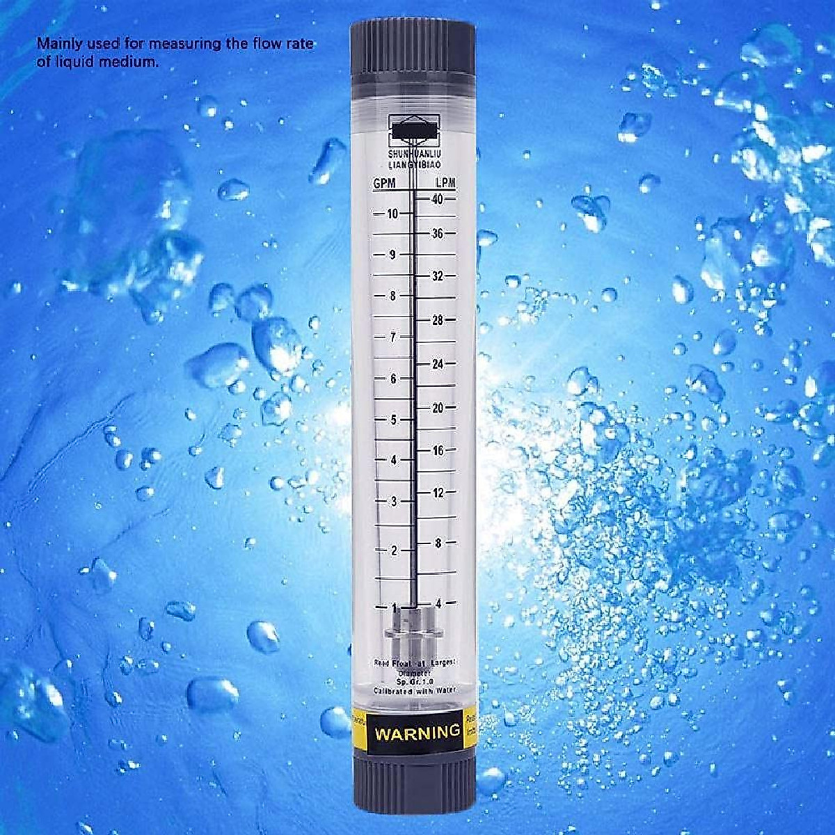LZM-20G Water Liquid Flowmeter Tube Type 3/4" Female 1.5-15 GPM & 5-55 LPM