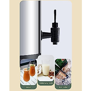 Insulated Beverage Cold Drink Dispenser, Stainless Steel Heat Insulation Barrel Kitchen Milk Tea Equipment with Faucet for Brewing Party Buffet Commercial,18L
