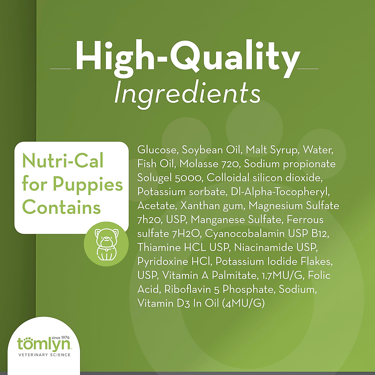 Tomlyn Nutri-Cal Malt-Flavored High-Calorie Nutritional Gel for Puppies, Helps Support a Healthy Appetite Providing Extra Calories, Vitamins & Minerals in a Tasty Supplement, 4.25oz-3 Pack