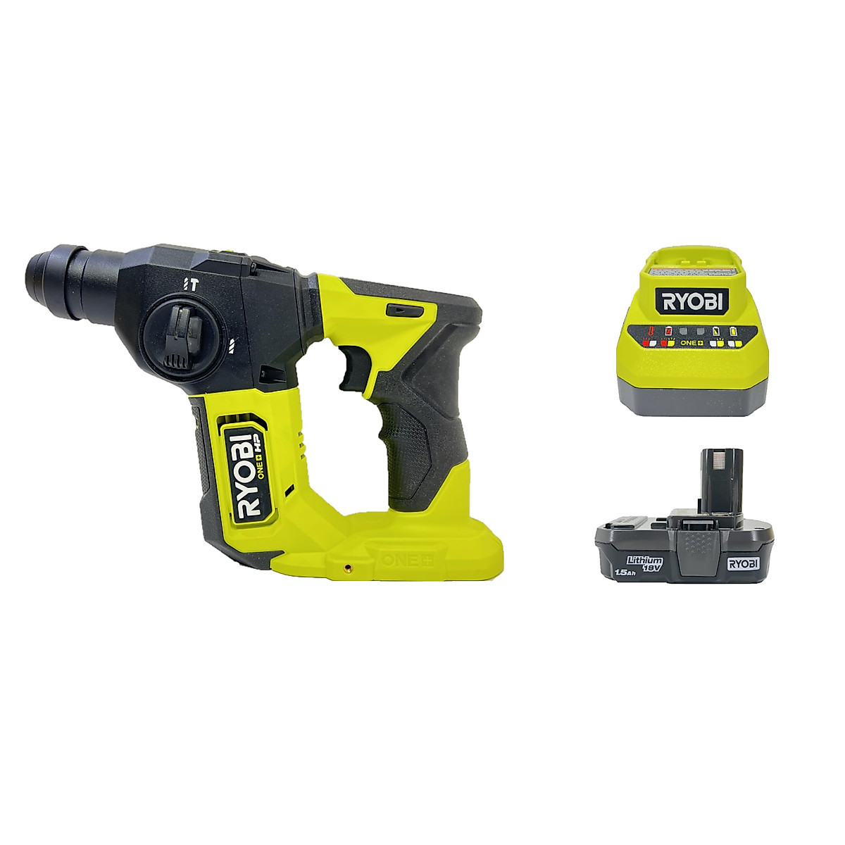 RYOBI 18V ONE+ HP Compact Brushless 5/8" SDS-Plus Rotary Hammer Drill with Battery and Charger (Bulk Packaged)