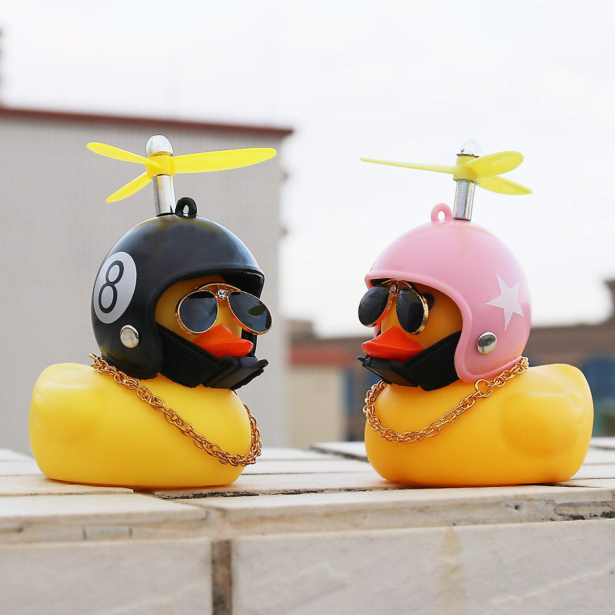 MEIJIABA Car Duck, Rubber Bike Large Duck for Car ccessories, Dashboard Toy Small Duck Decoration(2 Pack 8&Pink)