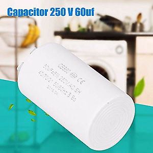 250V CBB60 Run Capacitor,60UF 50 / 60Hz Cylinder Run Capacitor,Heat Resisting, Low Leakage, Low Loss and Low Impedance,for Washer, Pump and Motors