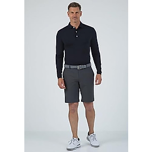 IBKUL Men's Athleisure Wear Sun Protective UPF 50+ Icefil Cooling Tech Long Sleeve Polo 95199 White Solid L