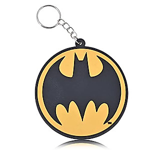 DC Comics BATMAN Boys Backpack for Little Kids | 6 Piece Set Kids Water Bottle Keychains Snack Tote and Knapsack for School (Batman 6Pc)