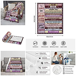 Gifts for Mom Blankets, Mothers Day Birthday Gifts for Mom, Mom Gifts from Daughter, Gifts for Mom from Daughter, Mom Gifts from Son, Mom Birthday Gifts from Daughter, Best Mom Ever Gifts 60x50 Inch