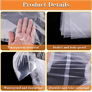 4 Pack Large Clear Plastic Bags, 40" x 60" Moistureproof Dustproof Large Storage Bags, Reusable Giant Extra Luggage Storage Bags for Luggage, Suitcase,Furniture, Chair, Kids Bike (Include 4 Ties)
