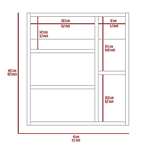 Depot E-Shop Andes Medicine Cabinet with Mirror - Black Wengue