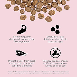 Go! Solutions Sensitivities – Small Bites Salmon Recipe – Limited Ingredient Dog Food, 3.5 lb – Grain Free Dog Food for All Life Stages – Dog Food to Support Sensitive Stomachs