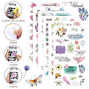 30 Sheets Bible Verse Stickers for Journaling Christian Scrapbook Stickers Inspirational Scripture Faith Seal Crafts Decals(Stylish Style)