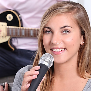 Pyle Professional Wireless Handheld Microphone System - Dual UHF Band, Wireless, Handheld, 2 MICS w/ 8 Selectable Frequency Channels, Independent Volume Controls, AF & RF Signal Indicators