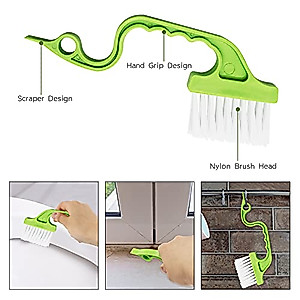 8 Pcs Hand-held Groove Gap Cleaning Tools - Door Window Track Crevice Cleaning Brushes Blind Cleaner Duster, Window Magic Cleaning Brush for Shower Door, Car Vents, Air Conditioner, Keyboard, Shutter