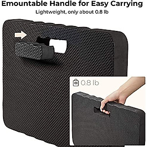 Ohuhu Premium Thick Kneeling Pad, 2-Pack Large Comfortable Gardening Knee Mat with 2 Different Surfaces, Extra Thick Knee Cushion Kneeler for Gardening Work Baby Bath Exercise Praying, 17x11x1.5 Inch