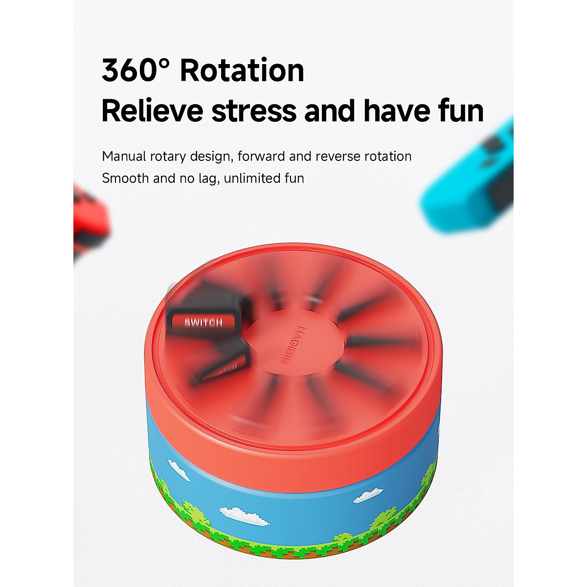 Hagibis Game Storage Case for Nintendo Switch, PS Vita, Rotating Game Card Case with 10 Card Slots, Magnetic Draw Card Portable Switch Game Cartridge Holder (Blue)