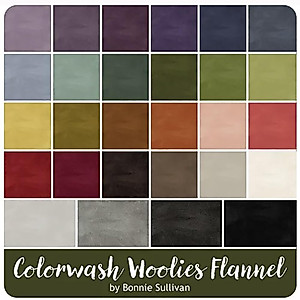 Bonnie Sullivan Woolies Flannel Color Wash Charm Pack 42 5-inch Squares Maywood Studio