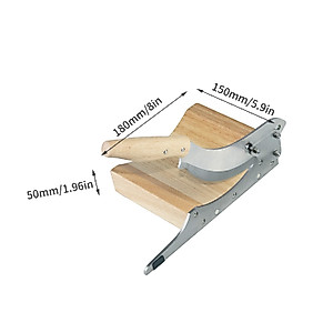 huyear Manual Chinese Medicine Slicer Stainless Steel Herb Medicine Slicer, Adjustable Thickness Herb Cutter with Tray Sharpener for Panax Quinquefolius Beef Jerky Dried Vegetable Nougat