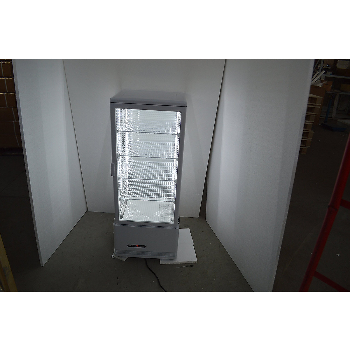 TECHTONGDA Commercial Refrigerator Cake Display Case Pie Beverage Refrigerated Cabinet Showcase 110V 35.6-53.6 F
