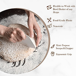 Thyle 2 Pack 9 Inch Banneton Bread Proofing Basket Set Round Rattan Sourdough Bread Baking Supplies with Liner Silicone Bread Sling Bread Making Supplies Tools Scraper Kit Bread Lame with Blades Brush