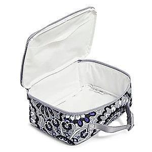 Vera Bradley Women's Recycled Lighten Up Reactive Lay Flat Horizontal Lunch Box, Tranquil Medallion, One Size