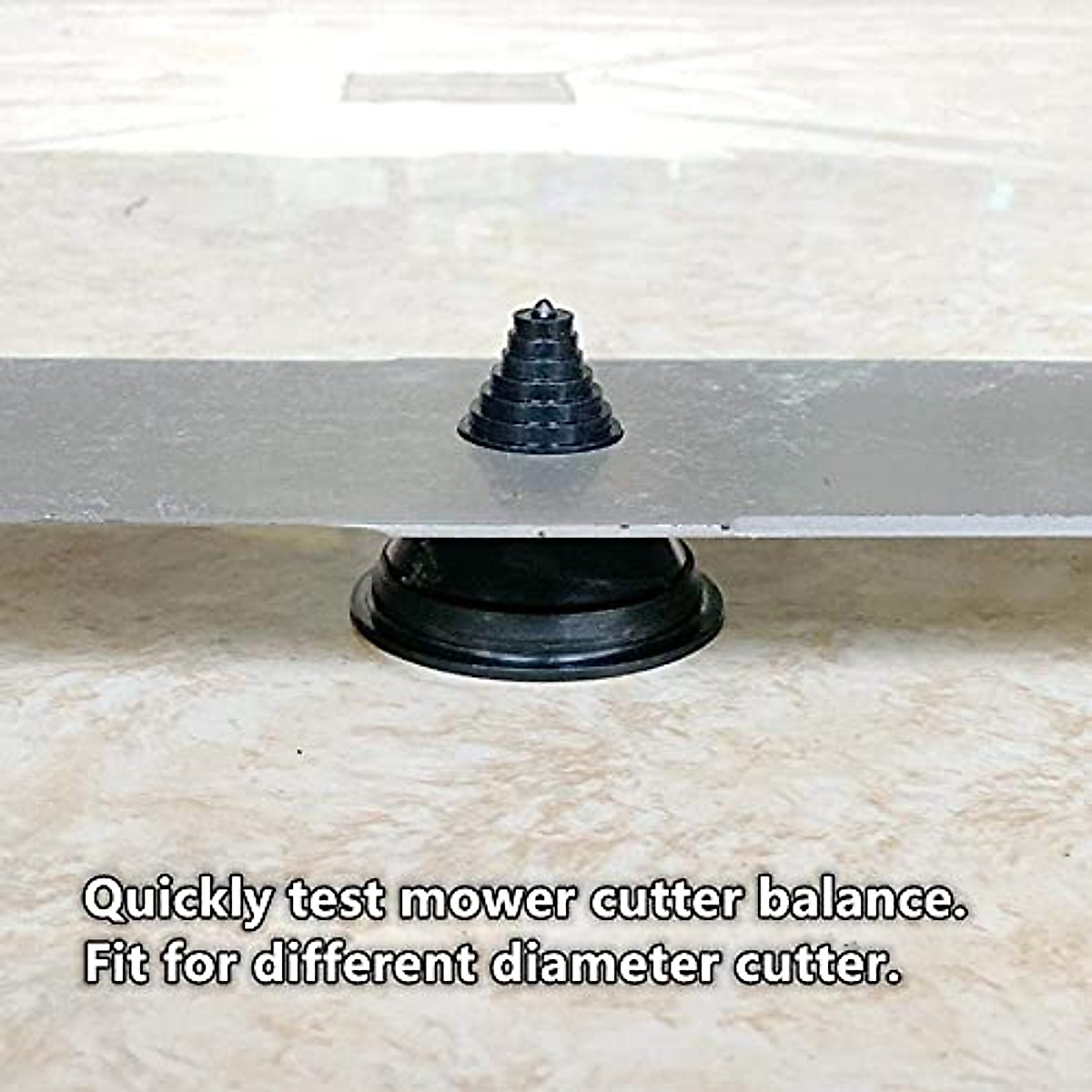 EtekStorm Lawn Mower Blade Sharpener Steel Backing Design Universal Multi-Sharp Rotary Lawnmower Sharpen Kit for Power Drill Hand Drill, Blade Balancer (5 Pack)