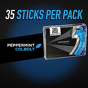 5 GUM Sugar Free Chewing Gum, Peppermint Cobalt, 35-stick pack (6 packs)