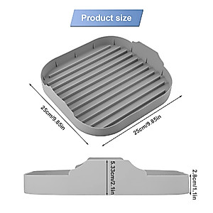 Microwave Bacon Maker, Food Grade Silicone Bacon Cooker for Microwave Oven Silicone Bacon Tray (Gray)