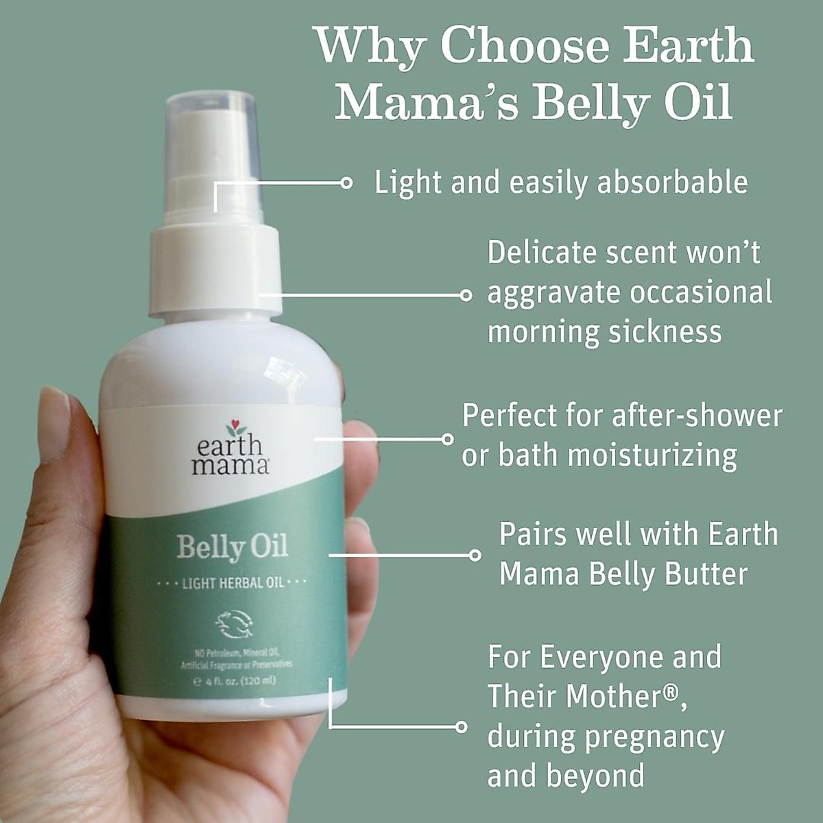 Earth Mama Belly Butter & Belly Oil Bundle for Dry, Stretching Skin | Moisturize + Encourage Skin's Natural Elasticity During Pregnancy & Beyond, 8-Fluid Ounce & 4-Fluid Ounce