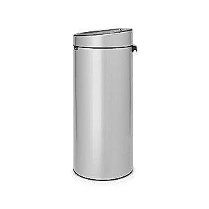 Brabantia 115387 Touch Trash Can New 8 gallon, Metallic Grey