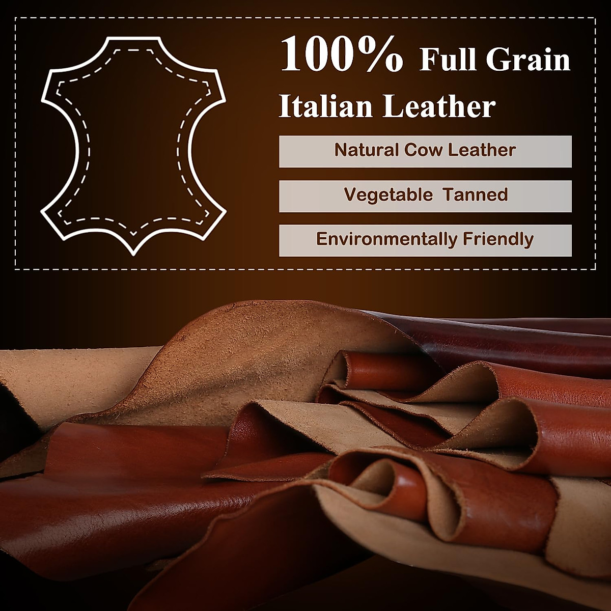 Banuce Vintage Full Grain Italian Leather Backpack for Men Travel Laptop Backpack Work Bag with Luggage Strap Brown