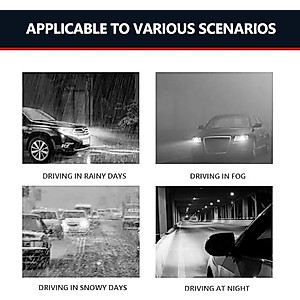 QODOLSI 2 PCS H11 Car Halogen lights, 12V 100W High Beam Low Beam Driving Fog Light, Ultra White Light Bulbs, Compatible with Most Cars, SUVs, Trucks