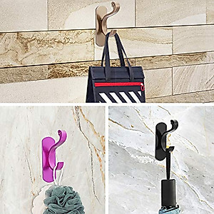 MOEFU Adhesive Wall Hooks Heavy Duty Wall Hangers Without Nails for Entryway, Bathroom, Bedroom, Closet Room, Kitchen (10 Colors,10-Pack)