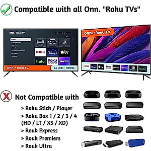 OEM Replacement Remote Control fits for All Onn. Roku TV Smart 4K Ultra HDTV with 4 Shortcut APP Keys - Netflix, Disney Plus, Apple TV+, and HBO Max Buttons