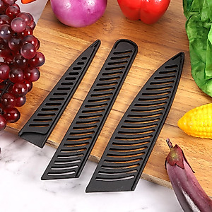 uxcell 2Pcs Knife Cover Sleeves Blade Edge Guards for 6" Boning Knife Protector Universal Knife Sheath for Kitchen, Black