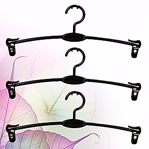 15pcs Home Practical for Shop Holder Simplicity Clothes Underwear Dresses Black Drying Coat with Clips Bra Pants Support Plastic Hangers Trousers Rack Skirt Panties Laundry