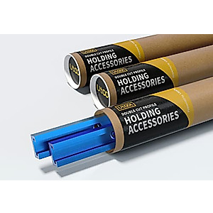 UTOOL 36 Inch Double Cut Profile Universal T Track with Predrilled Mounting Holes and Screws for wood, Sandblast Anodized Aluminum Extrusion T Rail Track for Woodworking, 4Pack (Sapphire Blue)