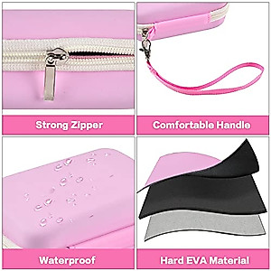 GWCASE Digital Camera Case Compatible with CAMKORY/for YISENCE/for VAHOIALD/for Kodak Pixpro/for Canon PowerShot ELPH 180 190/ for Sony DSCW800 DSCW830 Kids Camera with SD Card and Cable -Pink