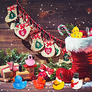 45 Pcs Rubber Ducks 2.16" Funny Rubber Ducks Christmas Eve Thanksgiving Day Halloween Assortment Duckies Bath Toys for Jeep Ducking Floater Duck Christmas Themed Bathtub Toys