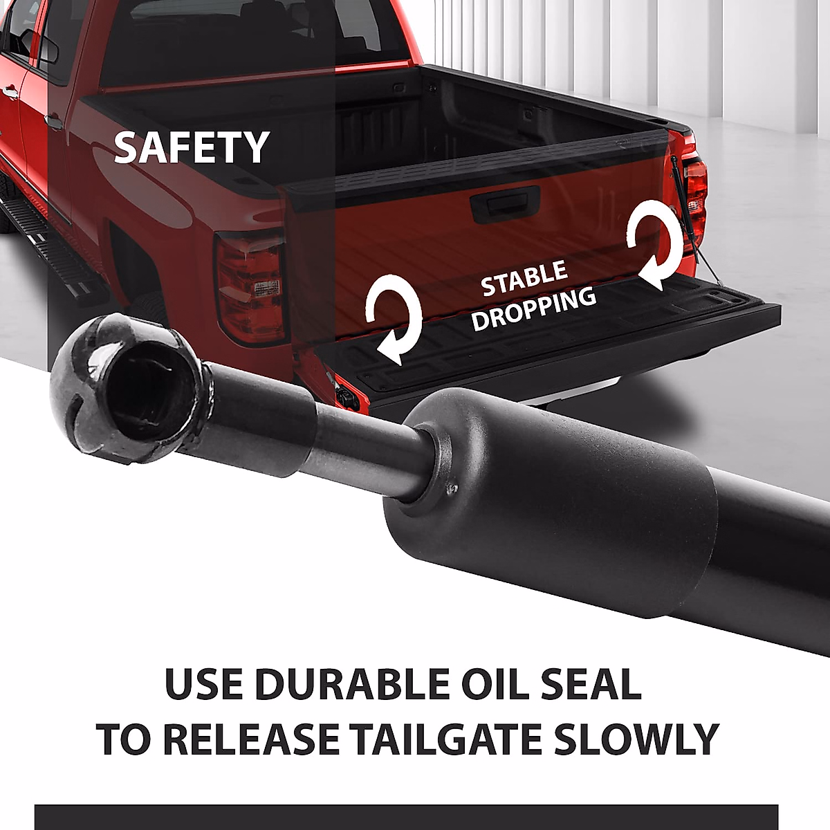 KitsPro Truck Tailgate Accessories Tailgate Assist for Dodge Ram 1500 All Models 2009-2018, Ram 1500 Classic Models 2019-2023, and Ram 2500 3500 All Models 2010-2023 Tailgate Damping Strut, Pack of 1