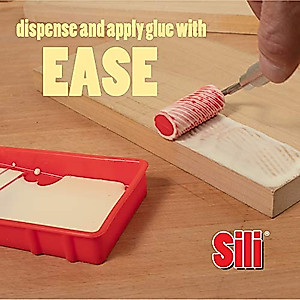 Sili Glue Roller with Sili Glue Tray for Arts Crafts Woodworking and Larger Glue Up Projects