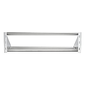 Restaurantware Kitchen Tek 42 x 18 x 11.3 Inch Commercial Kitchen Rack 1 Tubular Kitchen Sink Wall Shelf - Wall Mounted Sturdy Stainless Steel Commercial Kitchen Shelf 154-lb Capacity