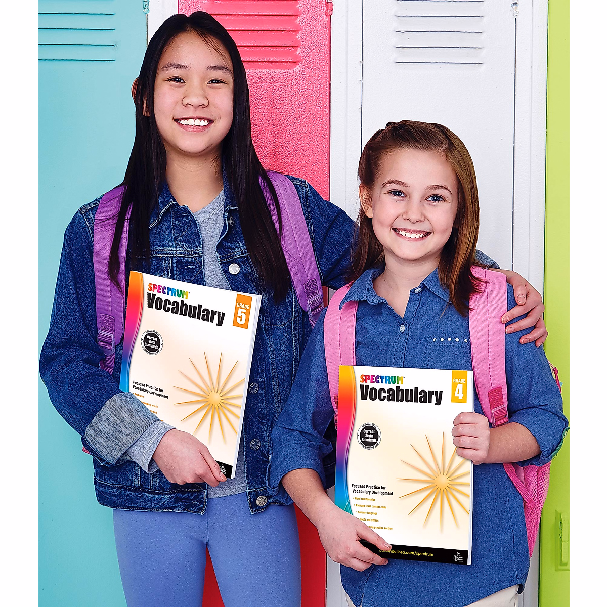 Spectrum Grade 4 Vocabulary Workbook, 4th Grade Vocabulary Covering Word Relationships, Sensory Language, Roots and Affixes, and Reading Comprehension Context Clues, Classroom or Homeschool Curriculum