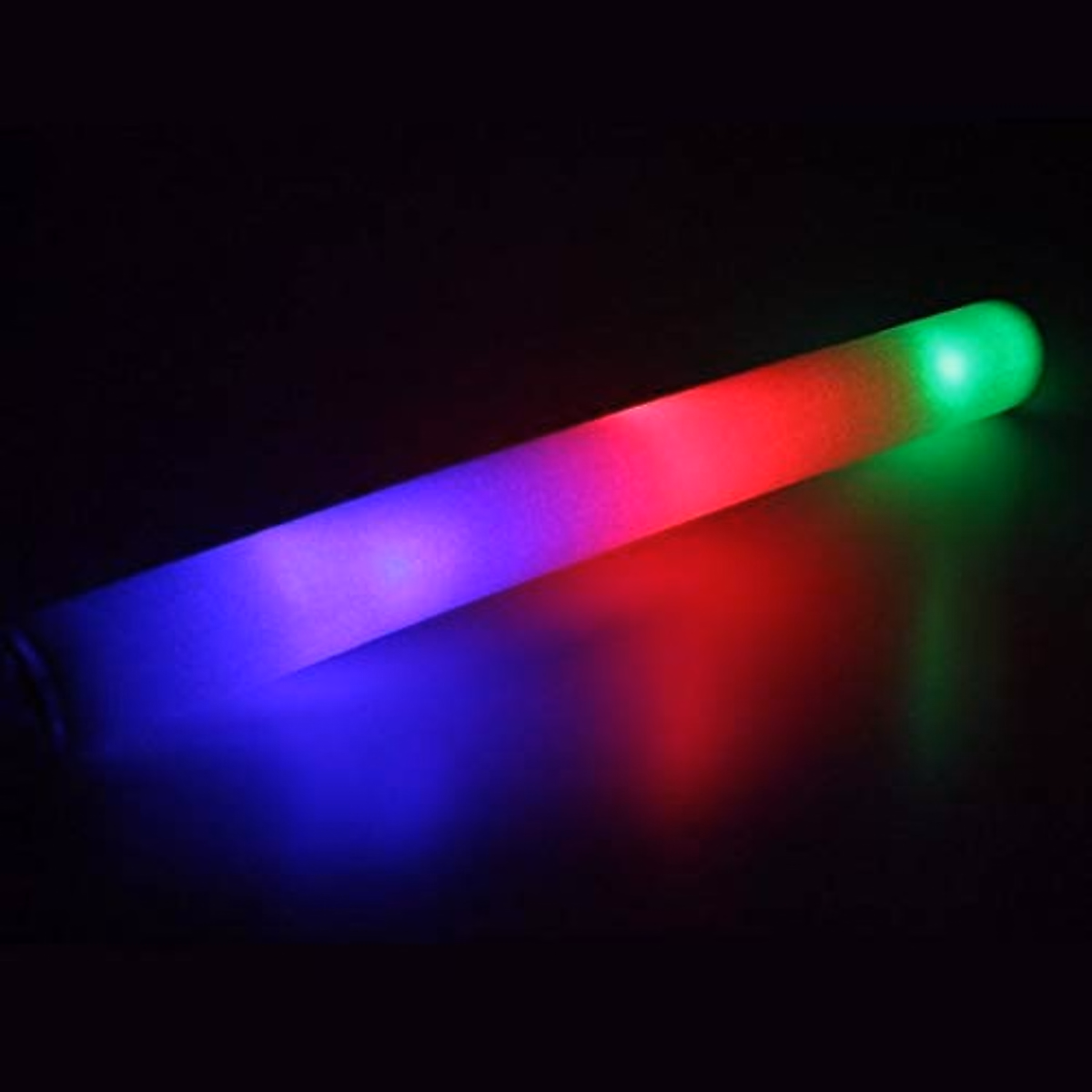 100 LED Foam Sticks Multi Color Flashing Glow Wands, Batons, Strobes, 3 Flashing Modes - Party, DJ, Concerts, Festivals, Birthdays, Weddings, Events, Promotions