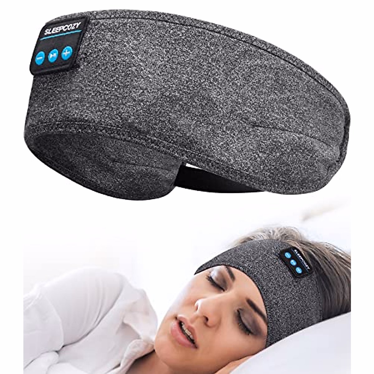 ASMRBAND Sleep Headphones, Cozy Wireless Headphone Headband,Noise Cancelling Headphones for Sleeping, Headphone Band Built in Speakers Perfect for Side Sleepers,Workout,Running,Yoga,Travel,Insomnia