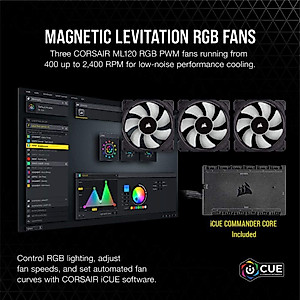 Corsair iCUE H150i Elite, CW-9060048-WW, Capellix, RGB Pump + Fans, 360mm (Renewed) fot Desktop