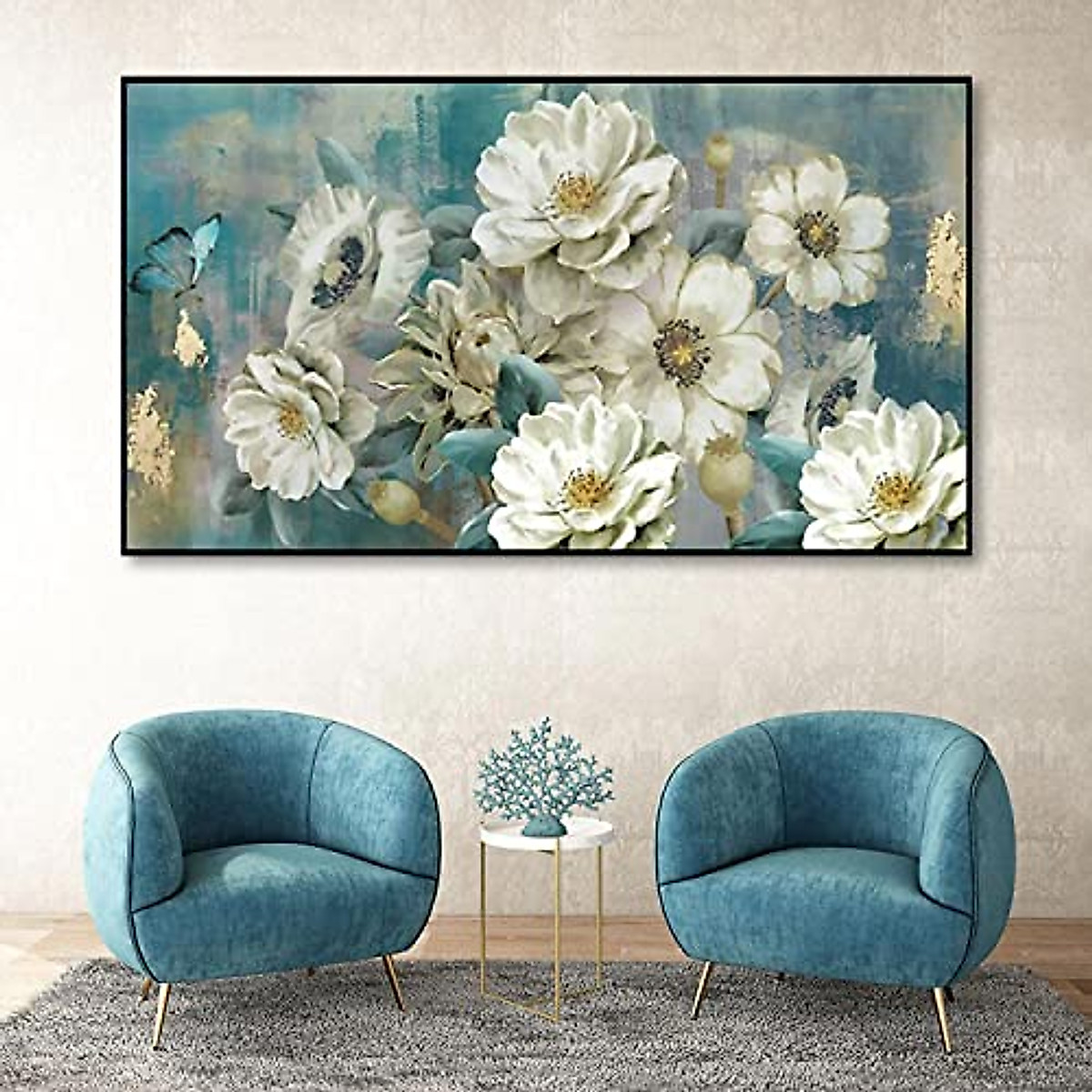 Tiwabb Flower Large Diamond Painting Kits,5D Diamond Painting Kits for Adults Kids DIY Diamond Art Kits Full Round Drill Diamond Dots Painting with Diamonds Gem Art and Crafts Home Decor 20X12inch