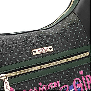 DESTINY BY NICOLE LEE Shoulder Hobo Bag Eco Leather Fashion Print Top Handle Zipper Pocket Handbag for Women Girls NK12115 AMG