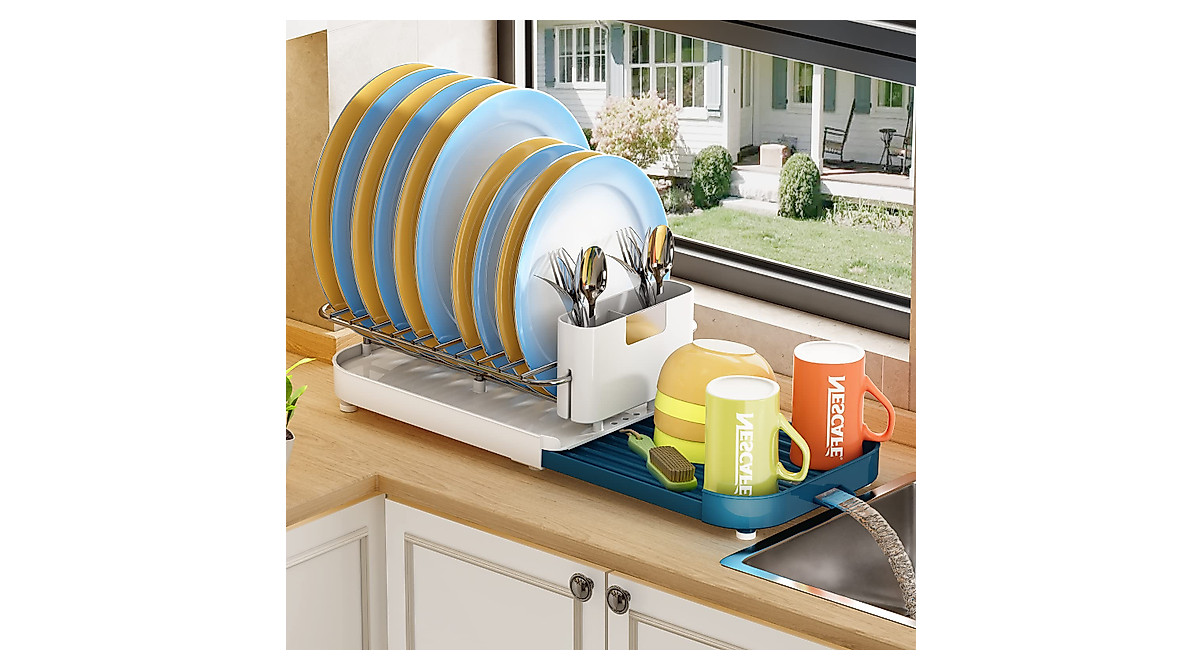 PXRACK Expandable Dish Rack - Stainless Steel, Fast Drain