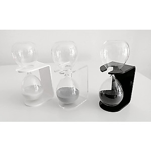 Tooby Hourglass Sand Timer 30 Minutes, Halfhour Glass with Decorative Acrylic Floating Support, Crystal Sand Clock Modern Decor for Home and Office