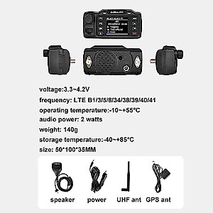Wurui TXQ Global-ptt poc 4G LTE Vehicle Two Way Radio 12-24V Mini car Mount walkie talkies GPS for Adults Long Range 1000 Miles (2 PCS with sim Card)