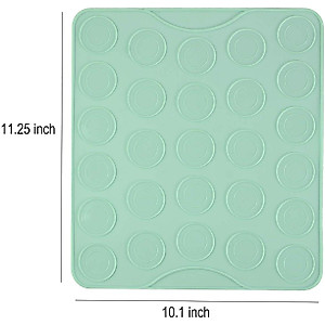 Webake Macaron Silicone Mat Set of 2, Macaroon Baking Mat 54-Cavity, Silicone Template Sheet Baking Pan Liner for Cookie, Pastry Making(Green)
